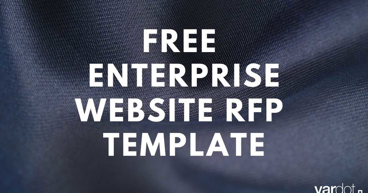 Enterprise-Level Website Project RFP Template | Vardot